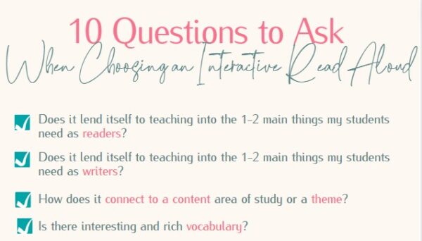 10 Questions to Ask When Choosing an Interactive Read Aloud - Coach ...